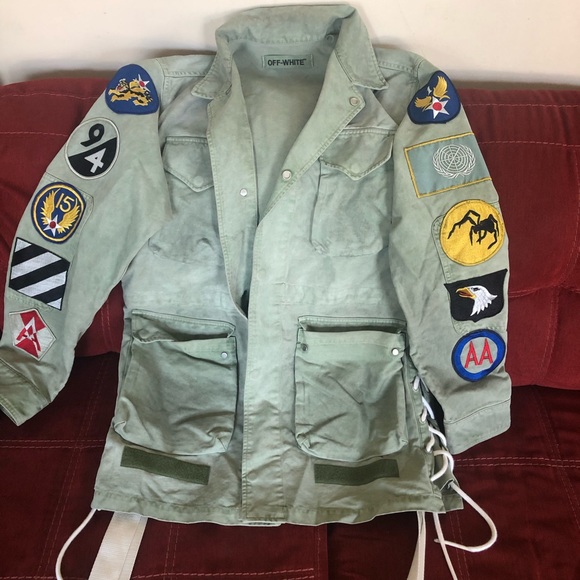 Off-White | Jackets & Coats | Off White Military Patch Embellished ...